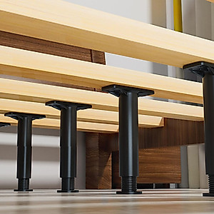 Luxshiny 2pcs Bed Support Frame Bed Support Legs Bed Frame Support Legs Wooden Bed Frame Bed Feet Bed Center Support Leg Bed Legs Bed Center Frame Feet Risers Sofa Replace