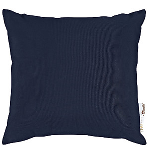 Modway Summon Outdoor Patio Two All-Weather Decor Throw Pillows Sunbrella® Fabric in Navy