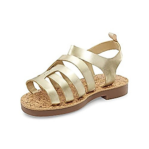 OshKosh B'Gosh Girls Raquel Sandal, Gold, 6 Toddler