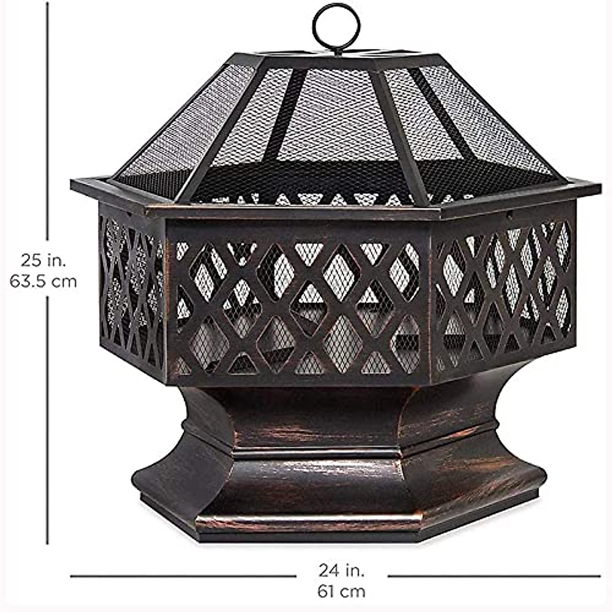 LEAYAN Garden Fire Pit Grill Bowl Grill Barbecue Rack Wood Burning Fire Pit Wood Burning Outdoor Fire Pits Garden 2 in 1 Fireplace for Bonfire Barbecue in The Wild with Grill Grate