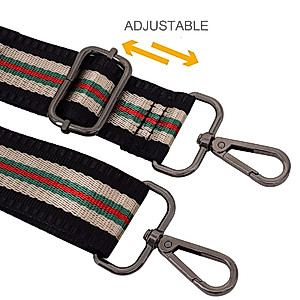 ROYGBCP Wide Shoulder Strap Adjustable Replacement Belt Canvas Crossbody Handbag