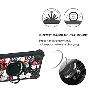 jioeuinly Case for Moto Thinkphone Case Compatible with Motorola Thinkphone Phone Case Cover [with Tempered Glass Screen Protector][Hard PC + Soft Silicone][Ring Support] [Luminous Effect] YGH-LZM