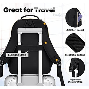 Laptop Backpack for Women, 15.6 Inch Travel Backpack for Women as Person Item Flight Approved, Waterproof School Backpack, Computer Backpack School Bag Casual Daypacks for College, Business,Work