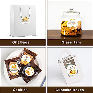 80 Little Pumpkin Thank You Stickers, Little Pumpkin Baby Shower Favor Stickers, Fall Themed Baby Shower Favor Stickers(2 Inch)