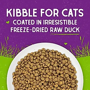Stella & Chewy's Raw Coated Premium Kibble Cat Food – Grain Free, Protein Rich Meals – Cage-Free Duck Recipe – 5 lb. Bag
