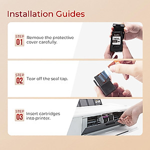 ejet Remanufactured 240XL Black Ink Cartridge Replacement for Canon PG-240XL Black Ink Cartridge for Pixma MG3620 MG2120 MG3520 TS5120 MX452 MX512 MX532 MX472 MG3120 MG4120 MX432 Printer (2 Black)