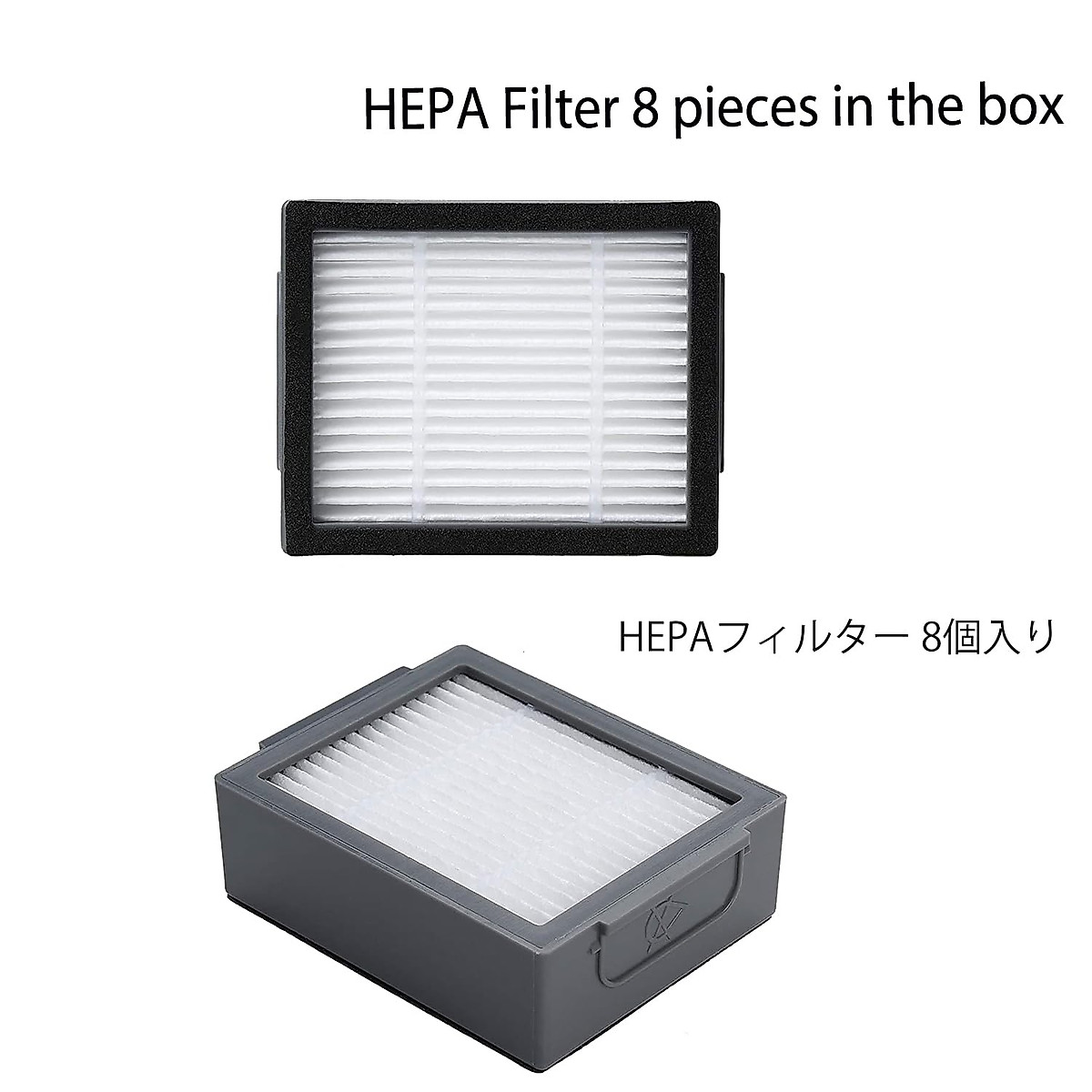 JoyBros Replacement Parts Accessories for iRobot Roomba evo Combo e5 e6 i1 i2 i3 i4 i5 i6 i7 i8 j5 j7 j8 Plus,2 Set Rubber Brushes 8 Filters/HEPA 8 Side Brushes