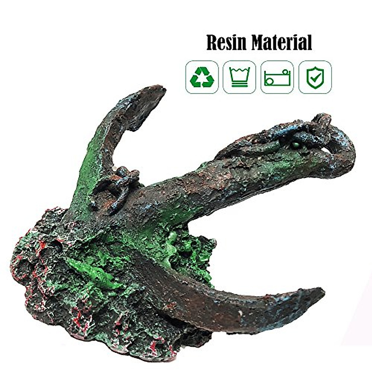 SLOCME Aquarium Ornaments Resin Anchor Decorations - Fish Tank Supplies Accessories, Eco-Friendly Non-Toxic Aquarium Decor