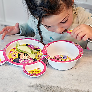 The First Years Disney Minnie Mouse Dinnerware Set - Easter Basket Stuffers - Toddler Plates and Toddler Utensils- 4 Count