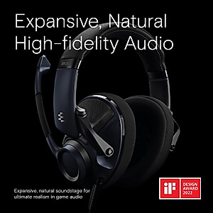 EPOS H6Pro - Open Acoustic Gaming Headset with Mic - Lightweight Headband - Comfortable & Durable Design - Xbox Headset - PS4 Headset - PS5 Headset - PC/Windows Headset - Gaming Accessories (Black)