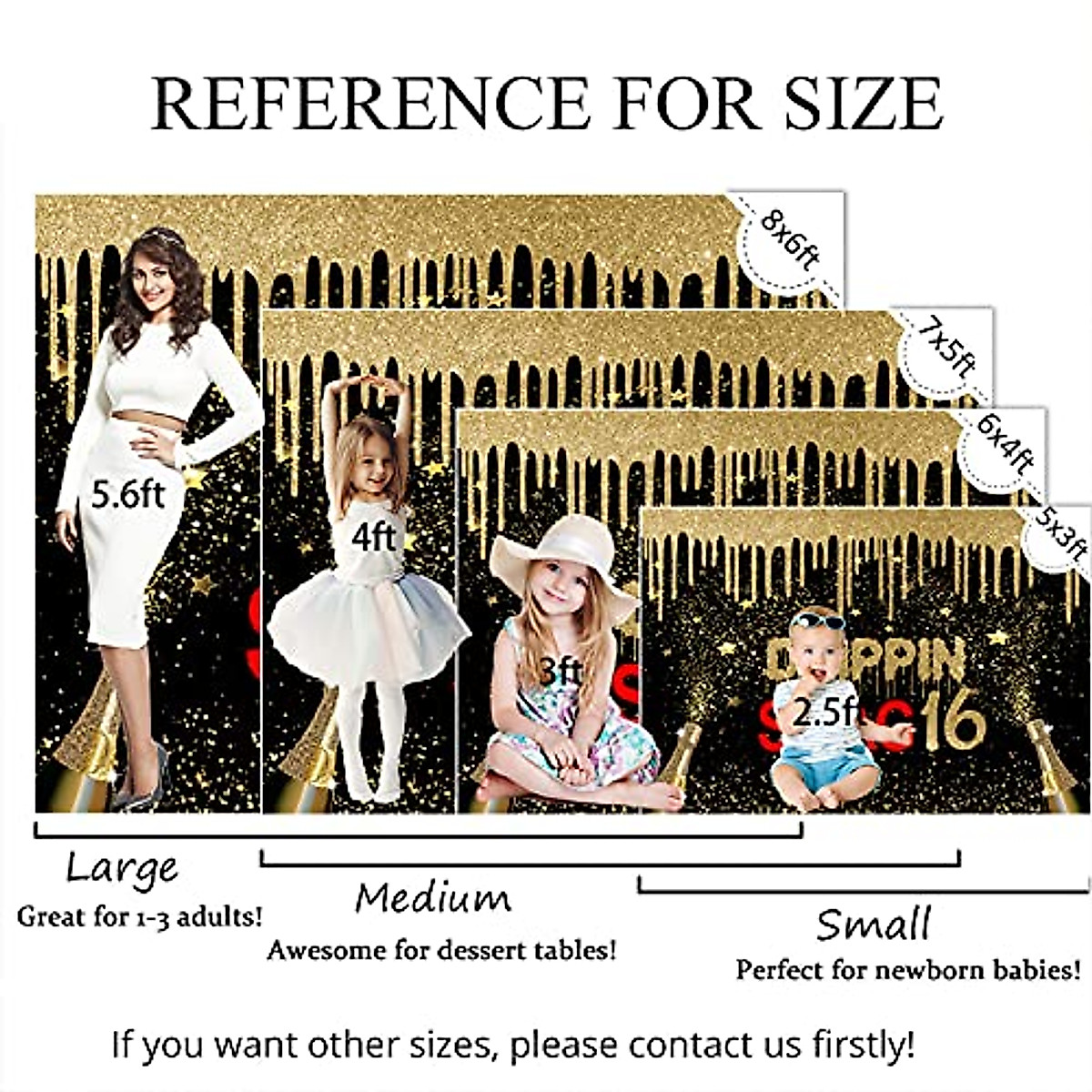 Mocsicka Drippin Swag 16 Birthday Backdrop Gold Black Hip Hop Birthday Party Decoration Teenager Boy Man Swag Birthday Background (7x5ft (82x60 inch))