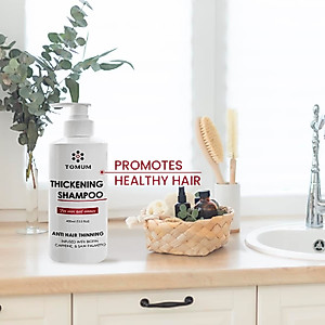 TOMUM Biotin Hair Growth Shampoo for Men and Women - Treatment for Thinning Hair and Hair Loss - Biotin,Caffeine & Saw Palmetto Enriched Formula for Hair Thickening and Regrowth DHT Blocker 13.5 FlOz