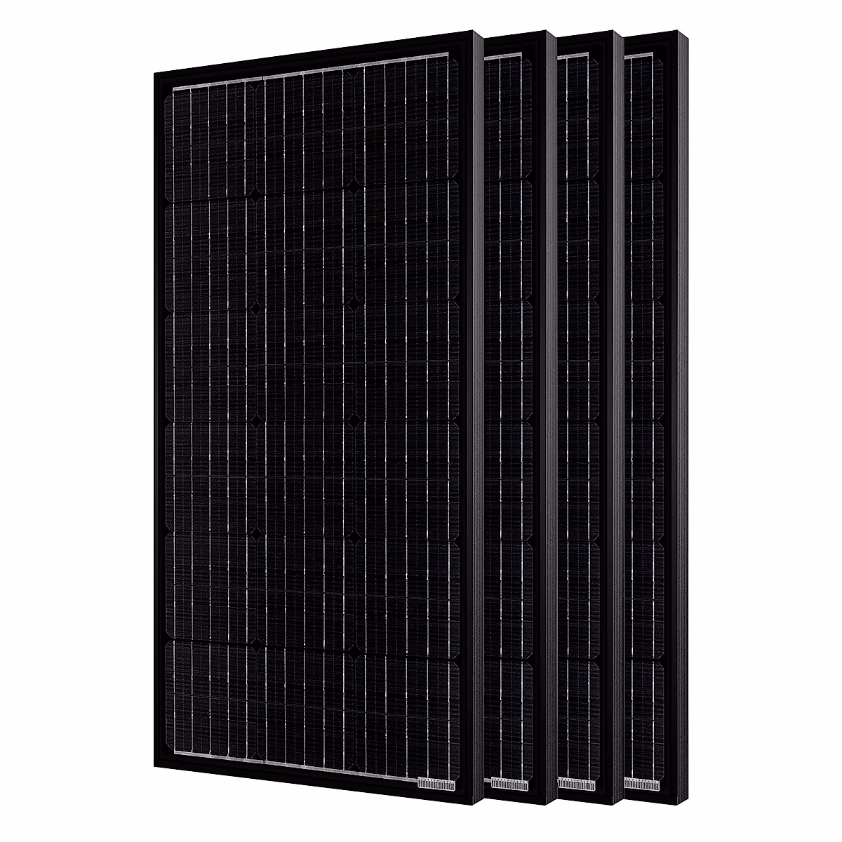 PowerECO 800 watt Solar Panels,High Efficiency Black PV Module Power 4 * 200W Mono RV Solar Panel for 12/24 Volt System,RV Marine Boat Cabin and Other Off Grid System