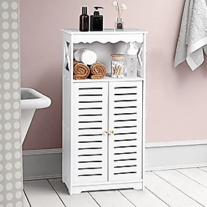 NOKAMW Bathroom Storage Cabinets,White Floor Cabinet,Home Waterproof Storage Furniture for Bedroom Kitchen Hallway,Cupboard Unit with Daily use Layer,75x24x34cm.