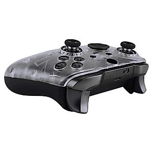 eXtremeRate Transparent Clear Faceplate Cover, Front Housing Shell Case Replacement Kit for Xbox One Elite Series 2, Xbox Elite 2 Core Controller Model 1797 - Controller Not Included