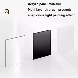 LTLWSH Modern Wall Clock, Nine Fish Figure Clock, Corner Painting Corner Clock, Double Sided Wall Clock, Sunny Corner Clock, Wall Clock Living Room Mural,C,with Light 40cm