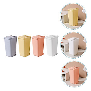 VOSAREA 8 Pcs Desktop Trash Can Countertop Trash Bin Table Trash Can Desktop Garbage Can Kitchen Cabinet Trash Can Office Desktop Trash Bin Creative Mini Trash Bin Desk Trash Can Desk Bin