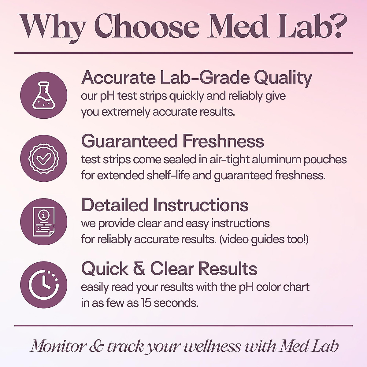 Vaginal pH Test Strips Kit for Women(10 Count) Individually Wrapped for pH Balance, Bacterial Vaginosis(BV), Yeast Infections, and Menopause