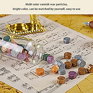 Quill Feather Pen Set, Calligraphy Pen Set with Colored Varnish Wax, Exquisite Quill Pen, Gift Kit for Writing, Drawing, Signatures Purple