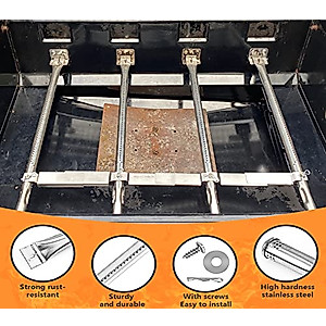 Hisencn Grill Replacement Parts for Charbroil Advantage Series 4 Burner 463344116, 466344116 Gas Grill, Grill Burners Tube, Heat Plate Tent Shield, Adjustable Carryover Tube, G361-0003-W1