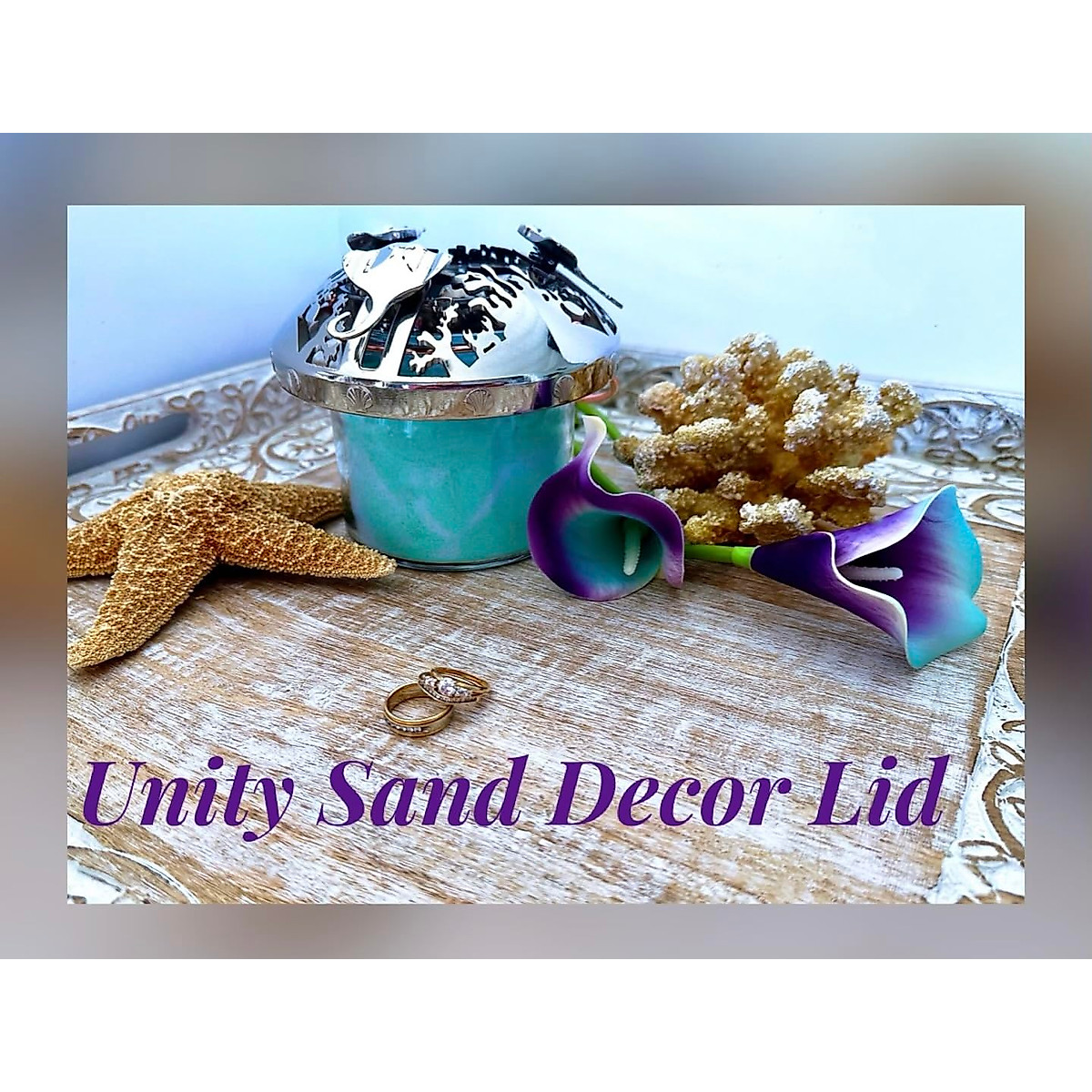 Peek Product Designs Adjustable Candle Topper for Jar Candles - Ocean Design with Coral Reef & Stingrays - Candle Cover Shade Sleeve Lid