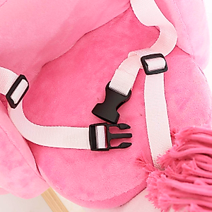 labebe Baby Rocking Horse Dragon Blue, Kids Plush Rocking Toy Stuffed Animal Rocker for 12 Months+, 1-3 Years Old Toddler Wooden Ride On Toys, Dinosaur Rocking Horse Teal Infant Girl&Boy