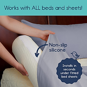 hiccapop [2-Pack] Foam Bed Bumpers for Toddlers, Toddler Bed Rails with Water-Resistant Cover for Kids - Bed Guard Rail for Toddlers | Fits Twin, Queen, King Beds