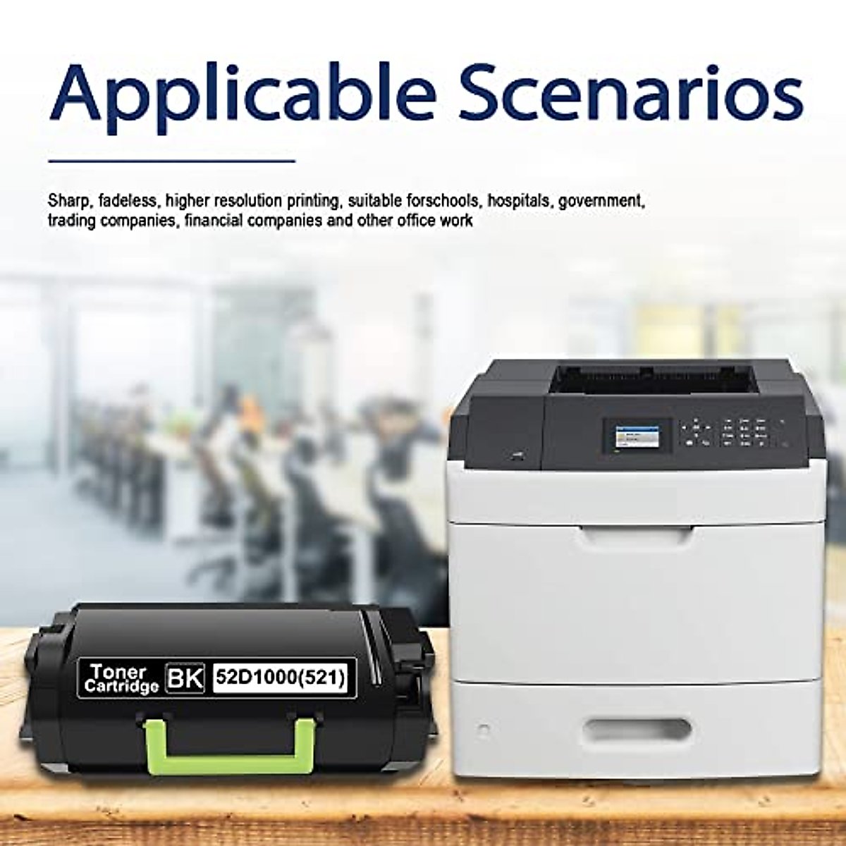 52D1000 521 Toner Cartridge：DRA Compatible Replacement for Lexmark MS710 MS811dtn MS811dn MS810n MS810dn MS710n MS711dn MS810dtn MS710dn MS810de MS811n Printer (2 Pack, Ink Cartridge), Black