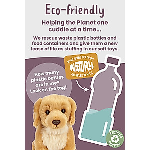 Living Nature Golden Retriever Stuffed Animal | Fluffy Dog Animal | Soft Toy Gift for Kids | 8 inches