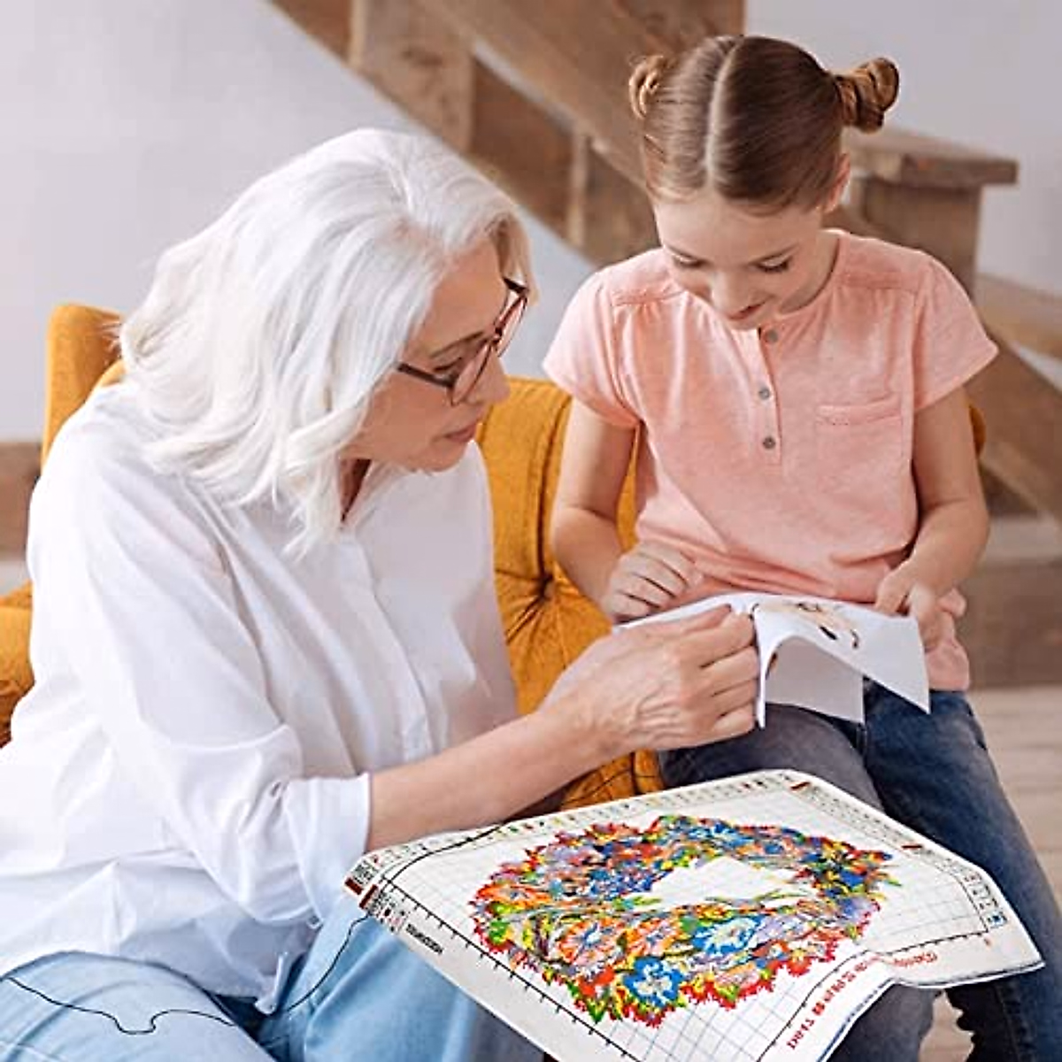 Christmas Stamped Cross Stitch Kits-Cross Stitch Kits for Beginners Adults,Counted Cross Stitch Kits Patterns Dimensions Embroidery Kits Arts and Crafts (11CT)