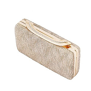 SEIJY Metal Party Women Evening Bags Ruched Sequined Day Clutch Chain Shoulder Handbags Golden Crossbody