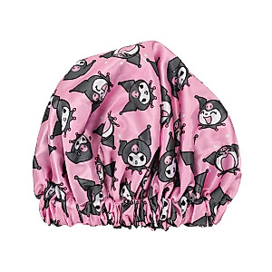 Bioworld Kuromi Character All-Over Print Reversible Sleep Bonnet Multicolor