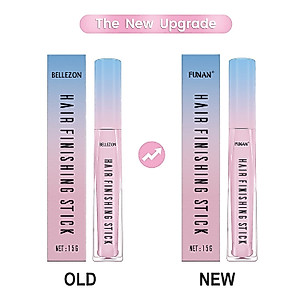 FUNAN Hair Finishing Stick 2 Pack for Small Broken Hair Cream/Gel for Women Naturally Refreshing, Non-Greasy and Non-Sticky
