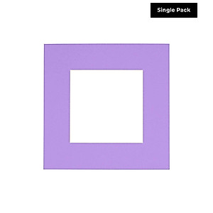 CountryArtHouse Light Purple Acid Free 14x14 Square Picture Frame Mat with White Core Bevel Cut for 10x10 Pictures - Fits 14x14 Frame - Pack of 1 Matboard