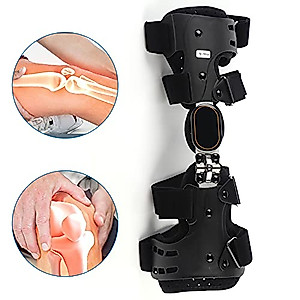 Knee Joint Splint, Knee Brace Knee Immobilizer Brace Adjustable Knee Brace Stabilizer for Sports Injuries for Ligament Injuries for Varus/valgus Correction(Right foot)