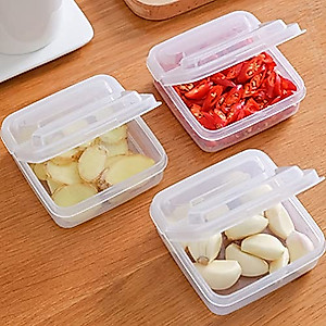 Cabilock 2 Pcs Fridge Storage Containers Cheese Butter Saver Refrigerator Produce Organizer Bins Fresh Vegetable Fruit Storage Box Food Keeper Tray Case for Home Fridge Kitchen