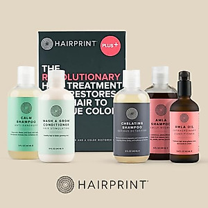 Hairprint Wash & Grow Shampoo | Plant-Based Therapy for Healthier, Faster Growing Hair | Nourishes, Strengthens & Stimulates Scalp | Gentle Botanically Infused Formula | Non-Toxic (8 Fl Oz)