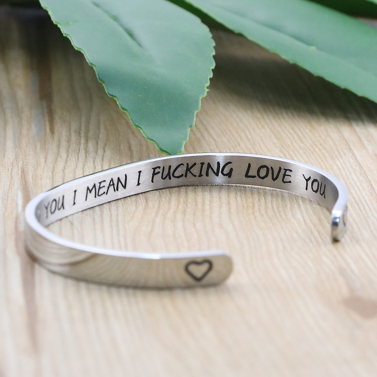 Memgift I Love You Cuff Bracelets Gifts for Women Inspirational Motivational Mothers Day Christmas Graduation Gifts for Mother Sister Friends