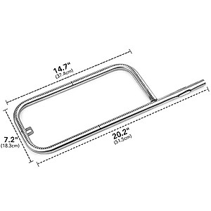Stanbroil Stainless Steel Grill Burner Tube for Weber Q200 Q220 Q2000 Q2200 396000, 396001, 396002, 566002, 53060001, 54060001 - Grill Burner Tube Pipe Part for Weber 69956/60041/41862