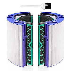 Improvedhand Replacement Filter Compatible with Dyson Air Purifier HP04 TP04 DP04 TP05 DP05, Sealed Two Stage 360° Pure Cool Fan HEPA Filter & Activated Carbon Filter