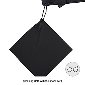 OneTigris MOLLE Eyeglasses Case with Buckle Hard Shell Sunglasses Storage Box 1000D Nylon (Black)