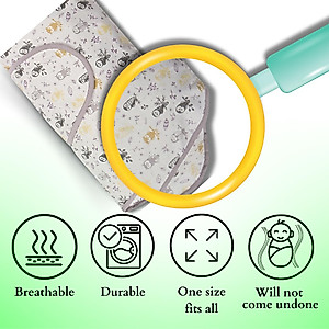 Miracle Blanket Swaddle Wrap - Boy, Girl, or Neutral Receiving Baby Blanket - Soft, Wearable Sleep Sack Essential for Newborns and Infants (Solid Heather Gray)