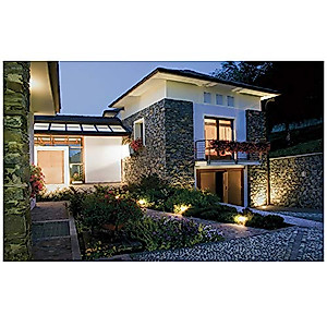 GLW 10W LED Landscape Lights 12V Low Voltage Outdoor Spotlights Warm White 3000K IP65 Waterproof with Spike Stand for Garden,Yard,Deck,Step [4 Pack]