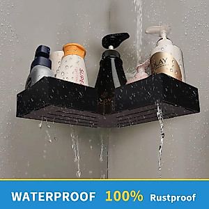 Yinlinsta Large Shower Caddy-2 Pack Black Shower Caddy - Bathroom Organizers and Storage, Shower Shelves for Convenient Shower Organization