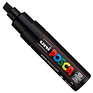 Posca - Broad Nib Paint Marker Pens Set - MOP'R, PC-17K, PC-8K - Black Ink - Pack of 3