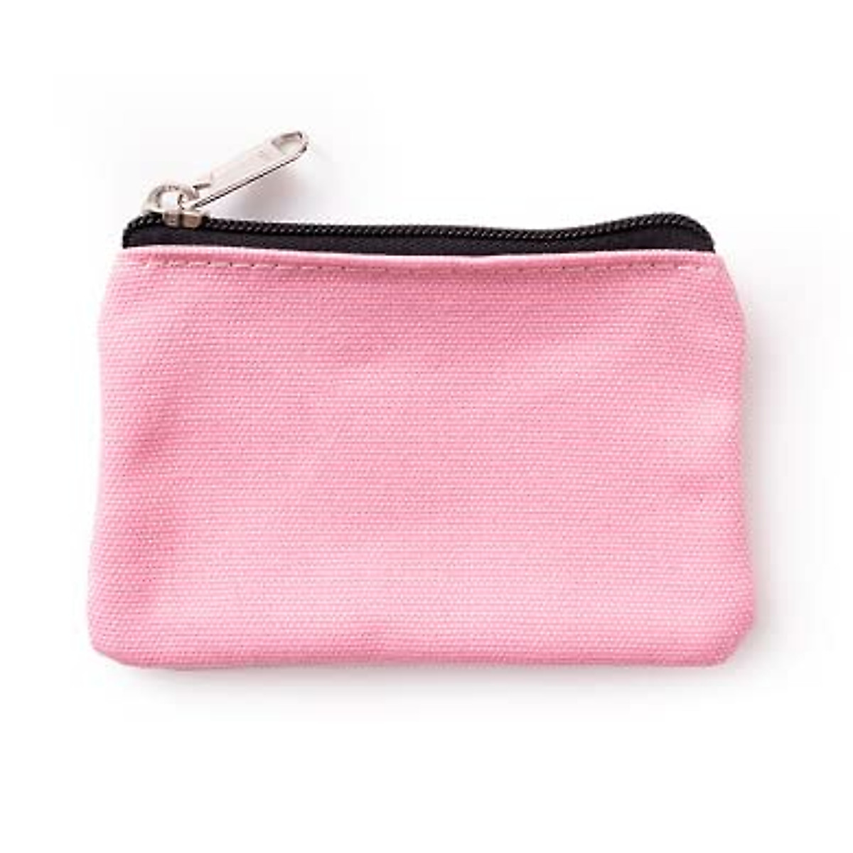 HappyDaily 6 Pack Canvas Zipper Bags Small Makeup Bags Lipstick Cosmatic Organizer Small Storage Pouch Carrying Purse (Pink/Hotpink/Sky Blue/Purple/Orange/Grey, Small (3.1'' x 5.1'')) (HD274)