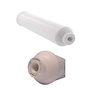 CFS – 1 Pack Inline Carbon Water Filter for Chlorine Taste & Odor or Post Filter for Home RO – RO Stage 5 Polishing Filter – 10” Length – RO Water Filtration System (1/4 inch Female Threaded)