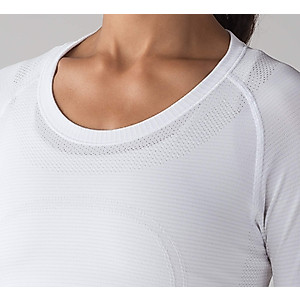 Lululemon Swiftly Tech Long Sleeve Crew (Heathered White, 10)