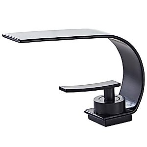 becola Matte Black Bathroom Faucet, Modern Single Hole Bathroom Faucet, Low Arc Brass Ceramic Valve Vanity Sink Faucet, Single Handle 1 Hole / 3 Holes Hot and Cold Water Mixer Tap - Matte Black