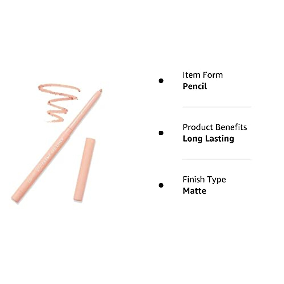 Colourpop ColourPop PEACH FUZZ Matte Eyeliner Retractable Pencil Creme Gel (Pastel Peach), 0.2g (0.007 Ounce)